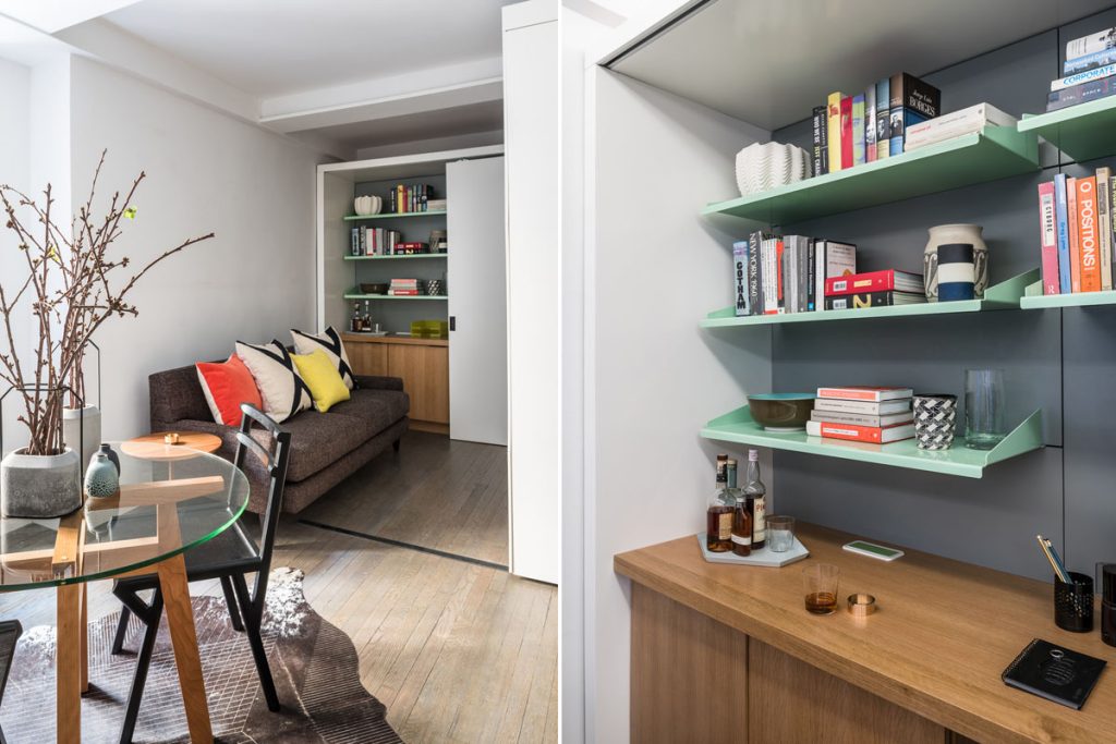 390 Square Foot Micro Apartment With Multifunctional Sliding Wall