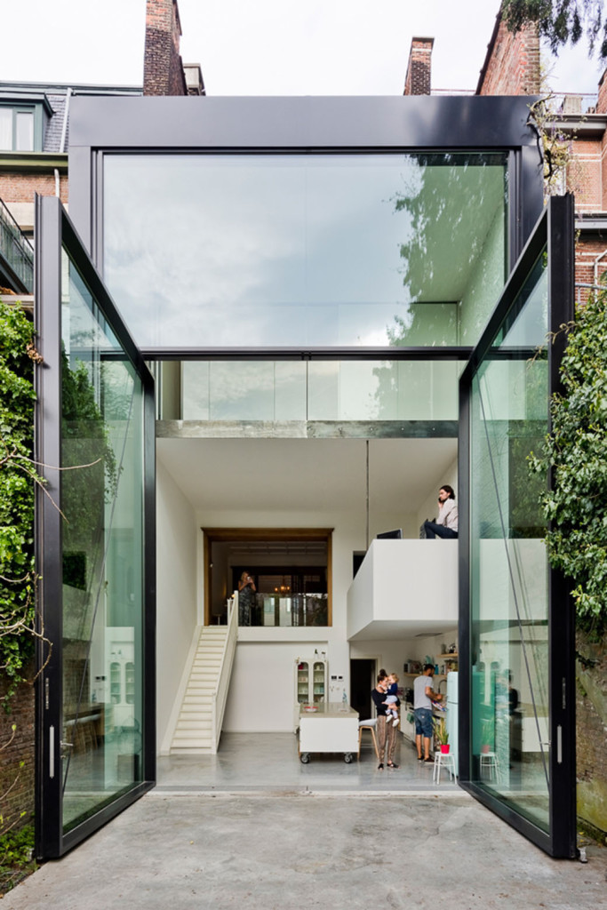 Antwerp Townhouse With Giant Pivoting Windows | iDesignArch | Interior ...