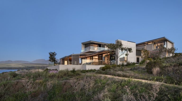 Minimalist Lagoon Estate Home with Spectacular Water and Mountain Views ...
