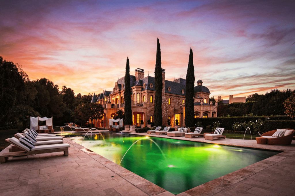 Palatial French Chateau Style Mega Mansion in Beverly Hills