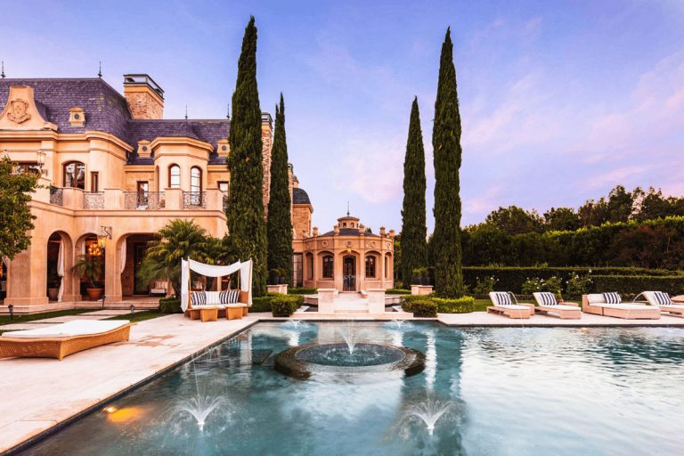 Palatial French Chateau Style Mega Mansion in Beverly Hills