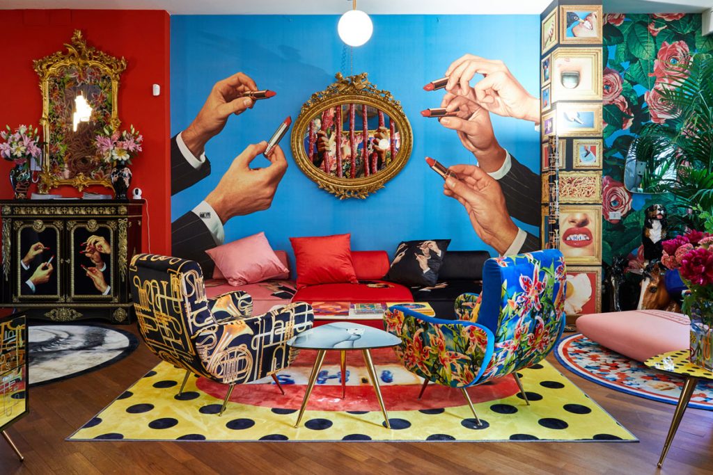 Whimsical Mural on Lipsticks House in Milan Transformed Street into ...