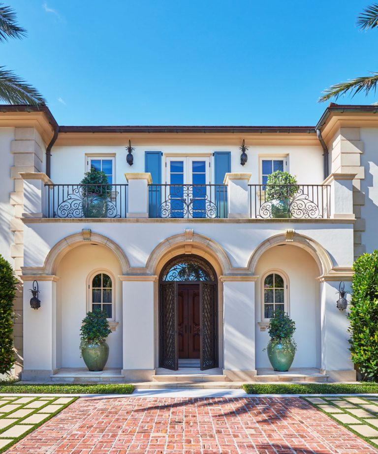 Mediterranean Revival Palm Beach Villa with Tropical Theme