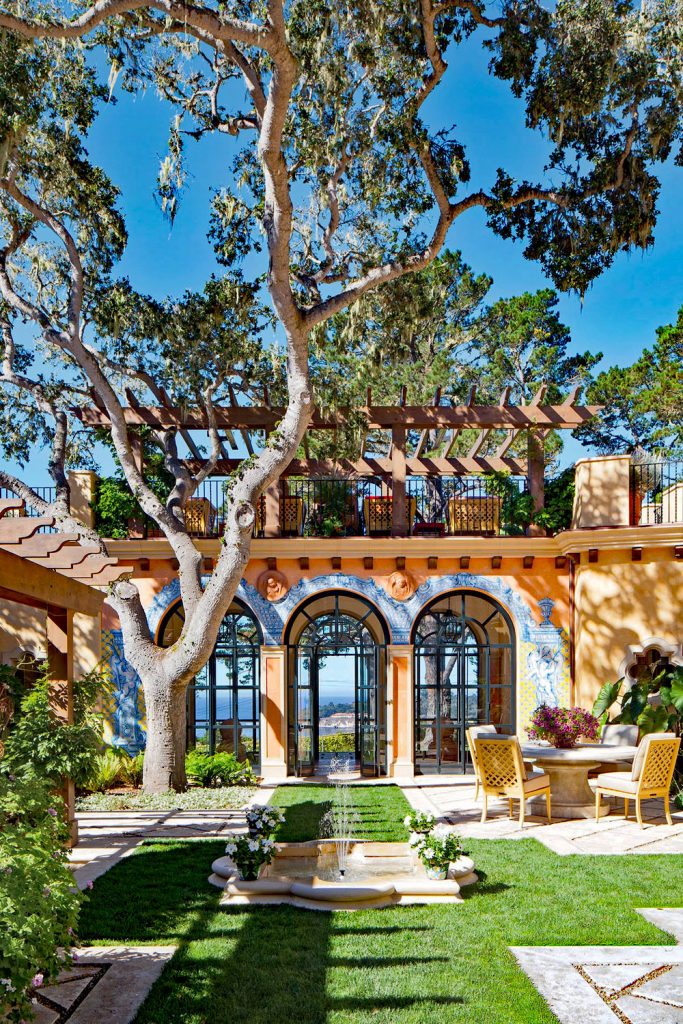 Spanish Colonial Style Ocean View Villa with Courtyard Garden