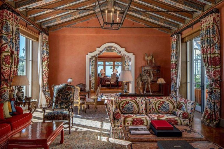 Spanish Colonial Style Ocean View Villa with Courtyard Garden