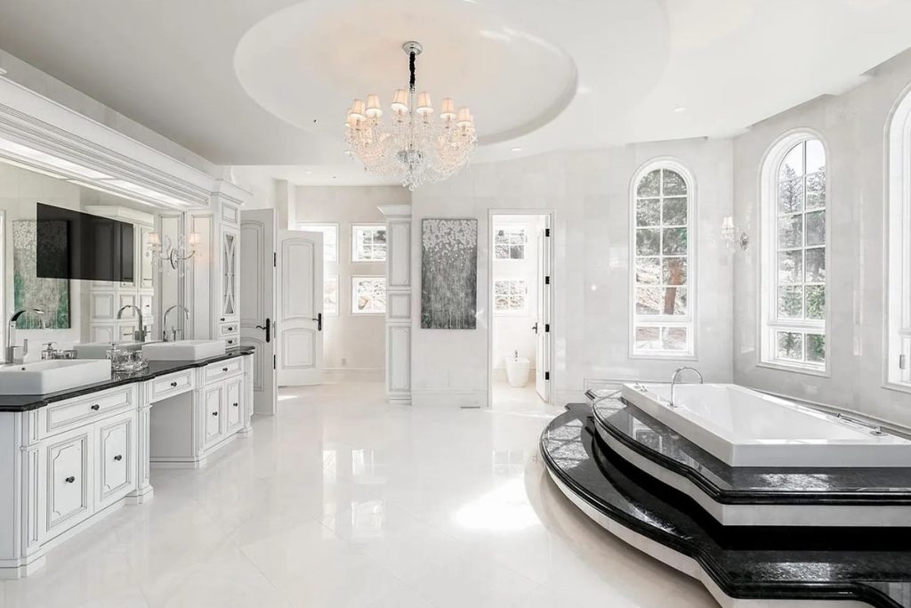 Grand Chateau Style Limestone Mansion in the Rockies