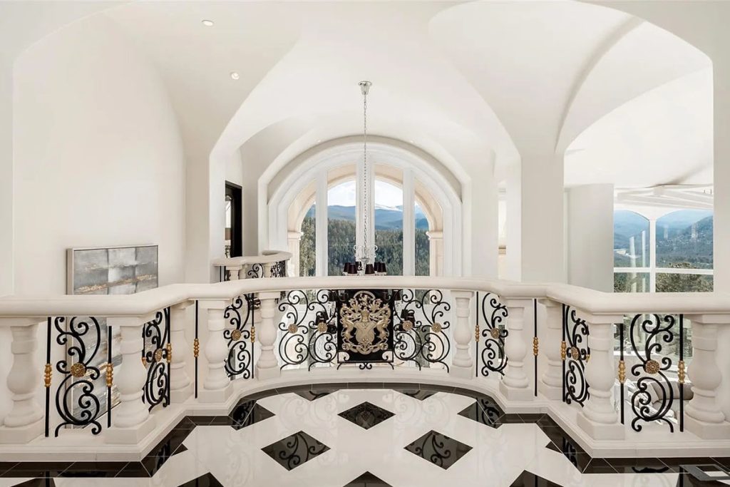 Grand Chateau Style Limestone Mansion in the Rockies