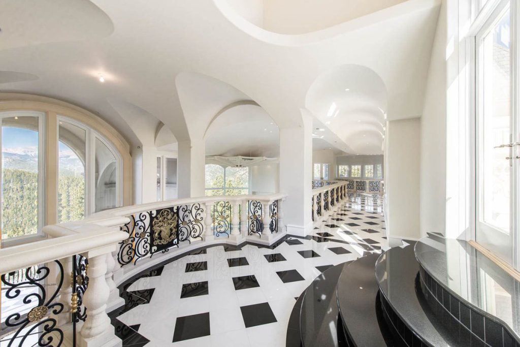 Grand Chateau Style Limestone Mansion in the Rockies