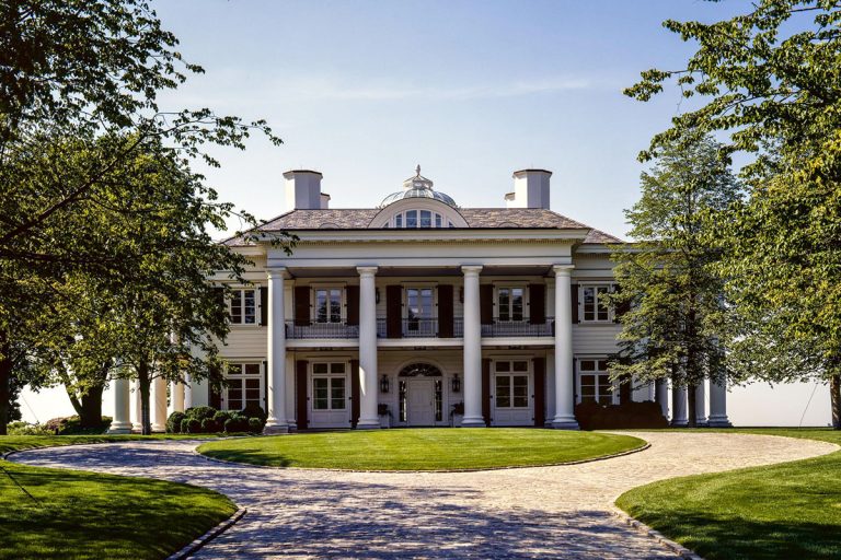 Greek Revival Mansion with Rotunda on Long Island Sound