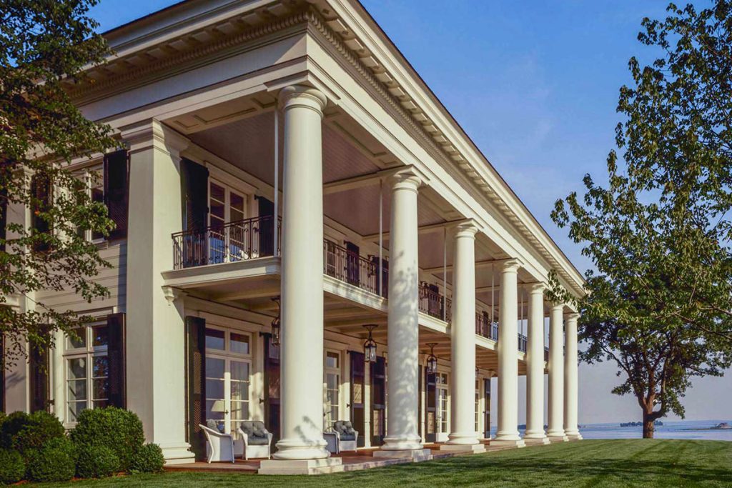 Greek Revival Mansion with Rotunda on Long Island Sound