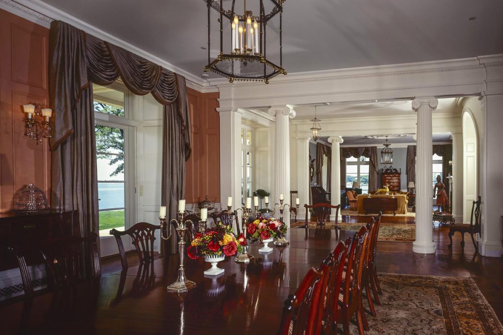 Greek Revival Mansion with Rotunda on Long Island Sound