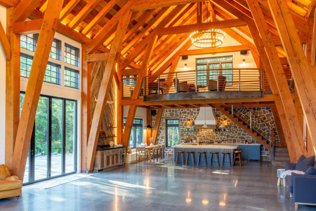 Timber Frame Party Barn on a Picturesque Country Estate