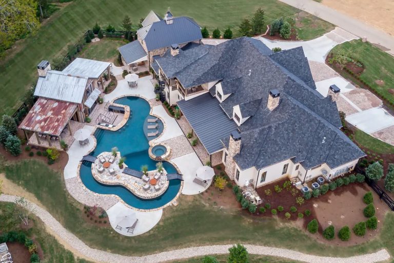 Rustic Country Estate With A Spectacular Backyard Oasis