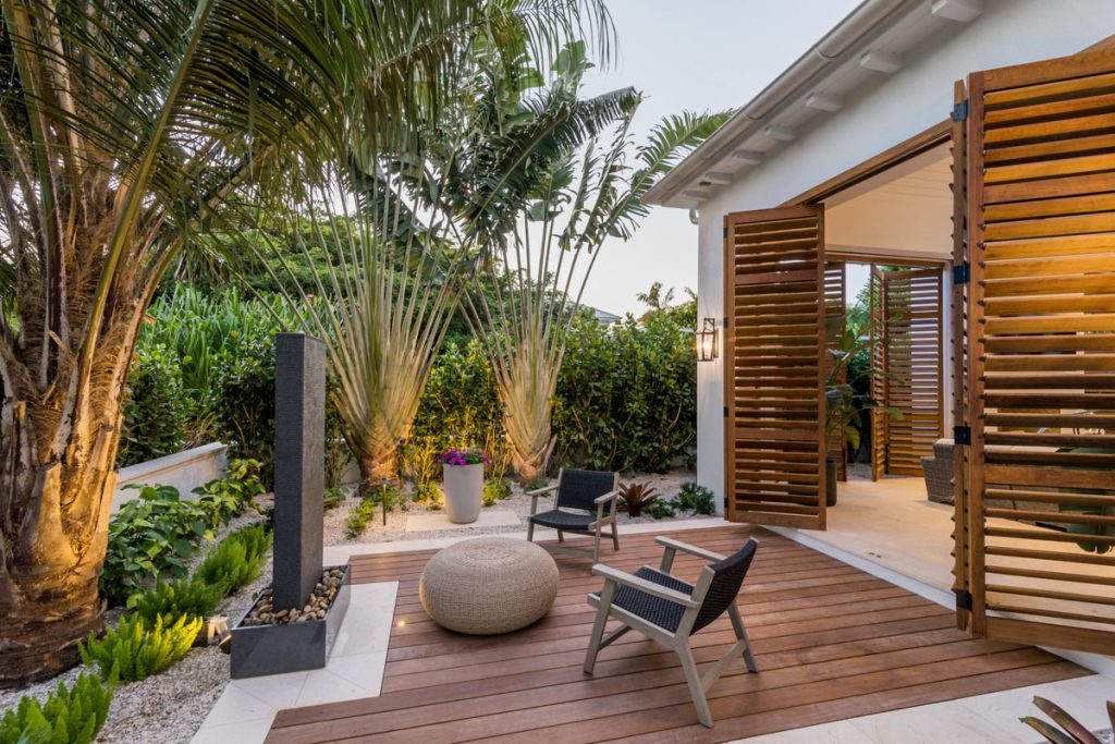 Florida Beach Bungalow with Tropical Courtyard Garden Oasis