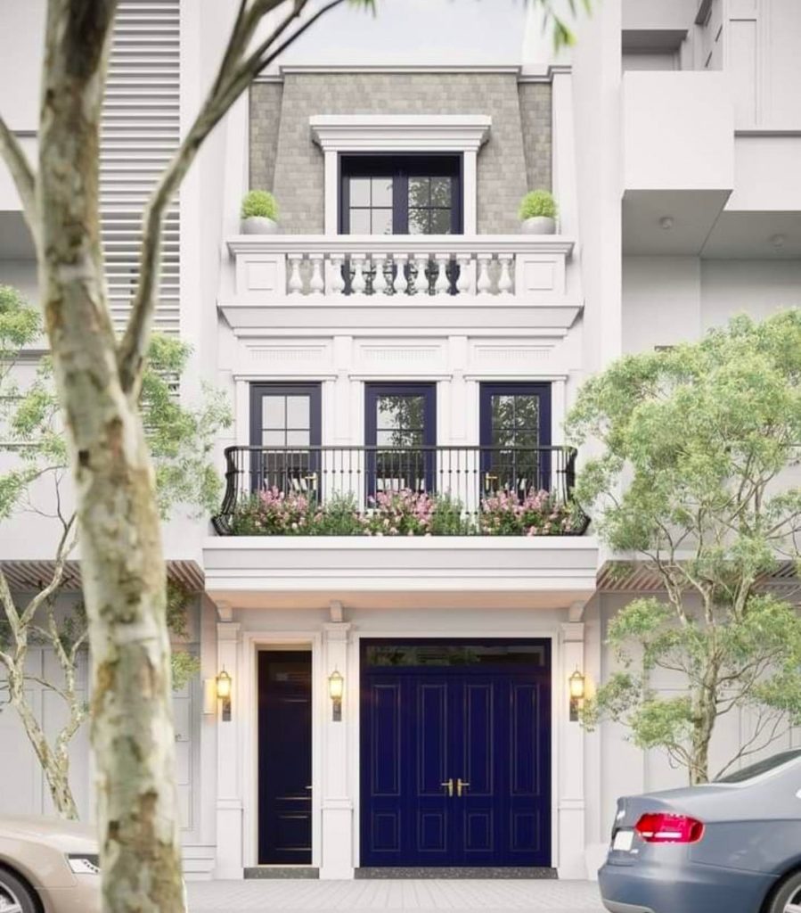 New Townhouse Villa Inspired by Classical French Architecture