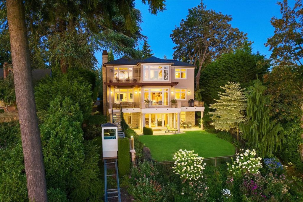Unique Waterfront Estate with Its Own Tram Down to the Lake