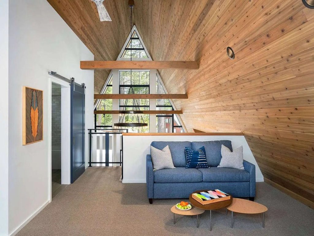 Modernized A-Frame Cottage with Dramatic Architecture