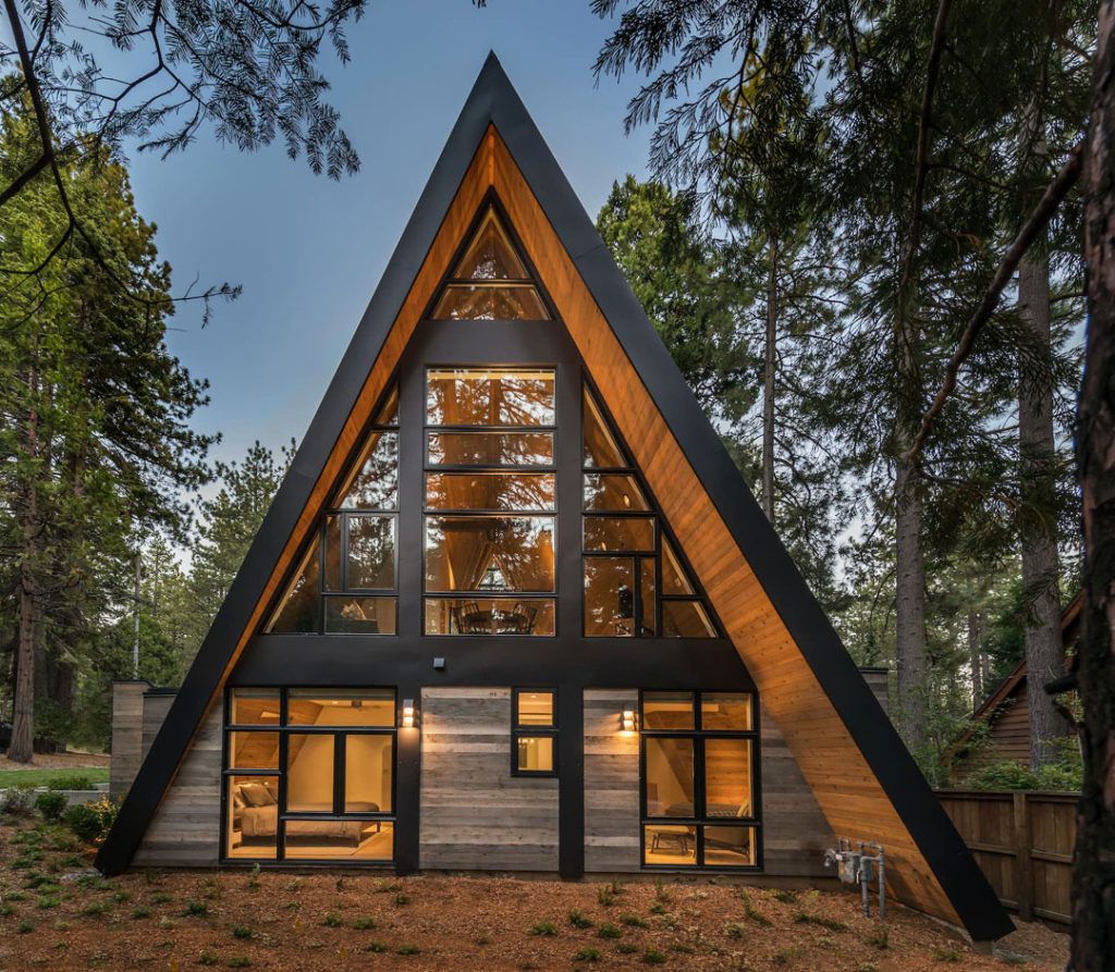 Modernized A-Frame Cottage with Dramatic Architecture