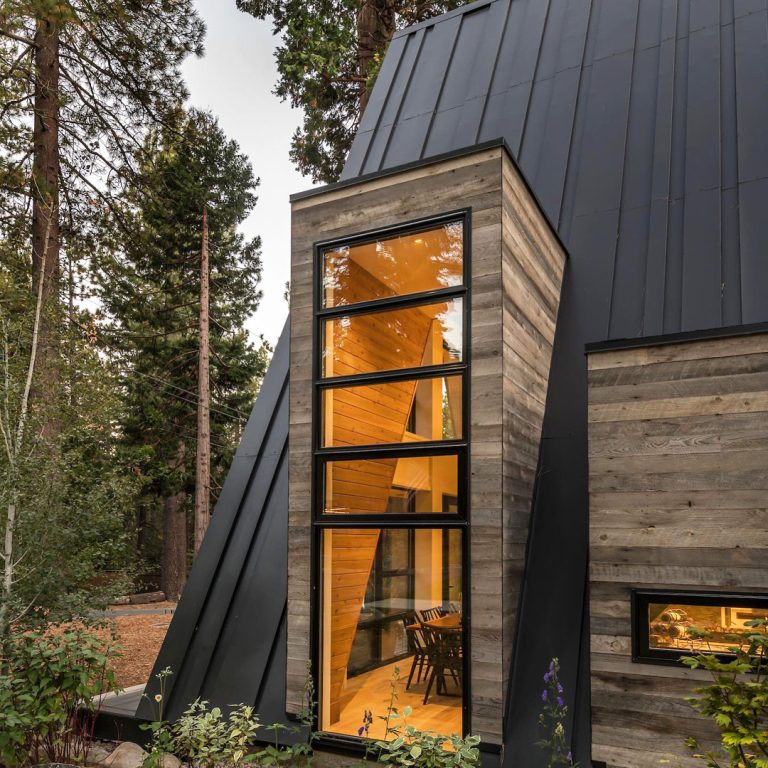 Modernized A-Frame Cottage with Dramatic Architecture