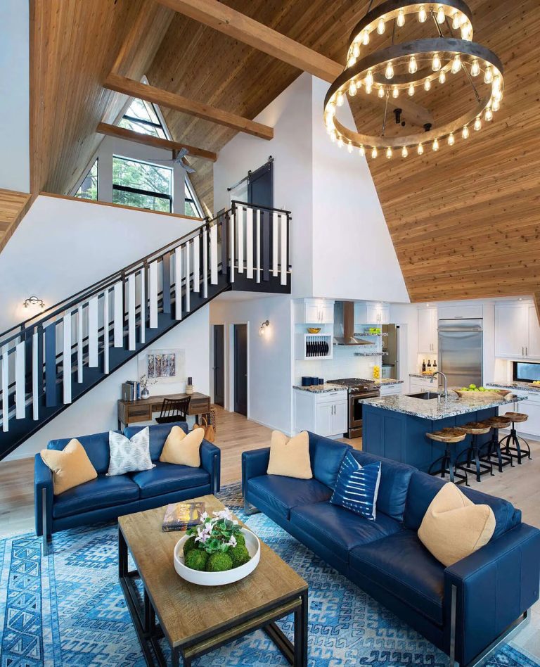 Modernized A-Frame Cottage with Dramatic Architecture