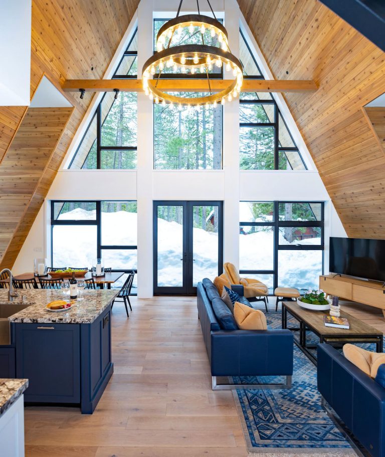 Modernized A-Frame Cottage with Dramatic Architecture
