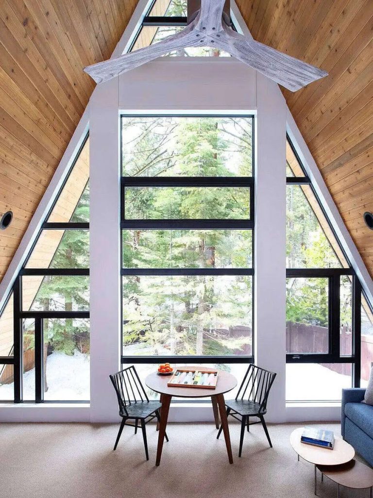 Modernized A-Frame Cottage with Dramatic Architecture