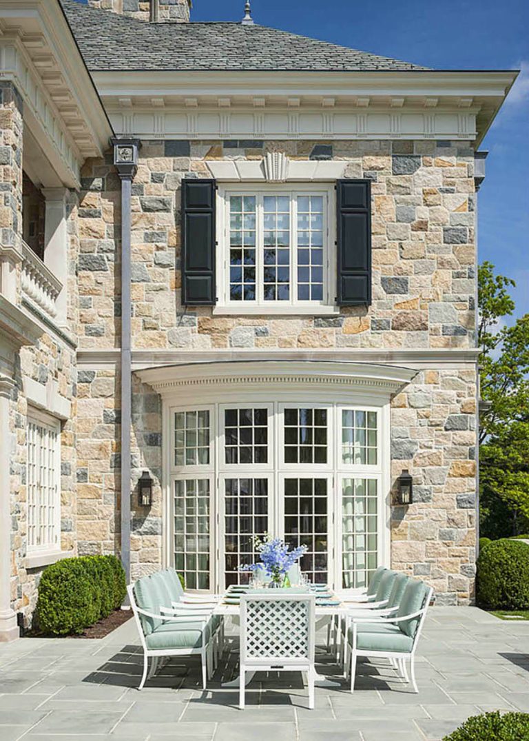 Georgian Style Stone Mansion Recreates Old World Grandeur