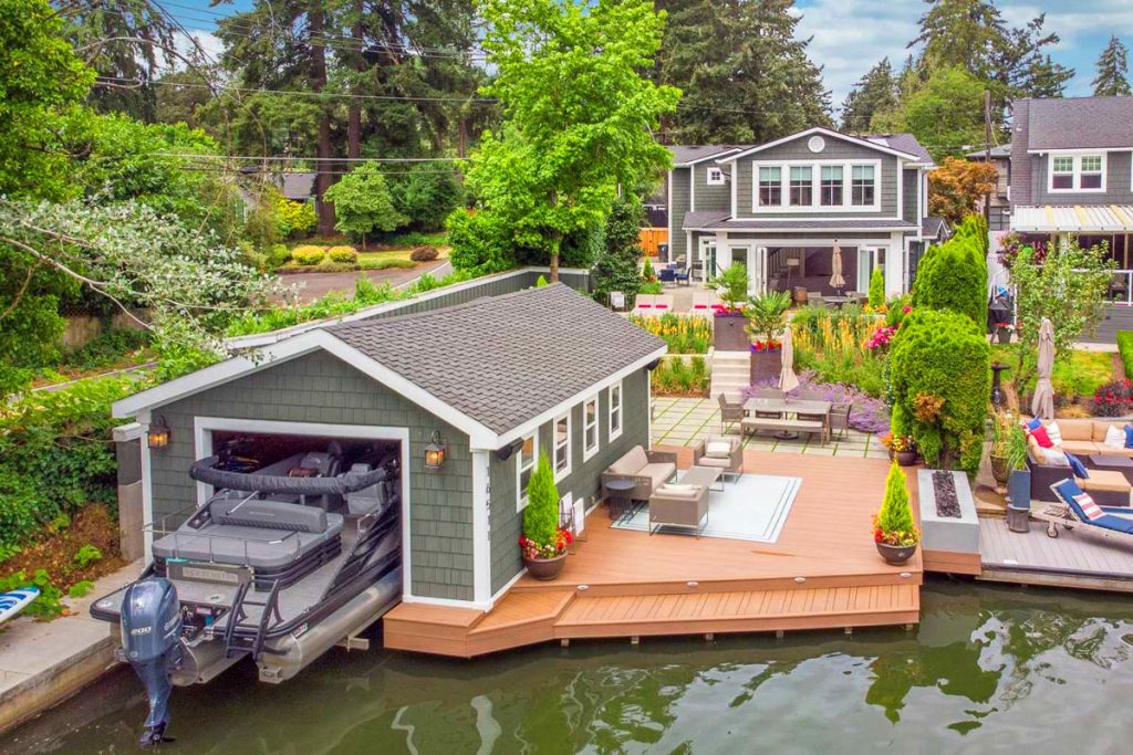 Resort-Style Lakeside Home with Boathouse