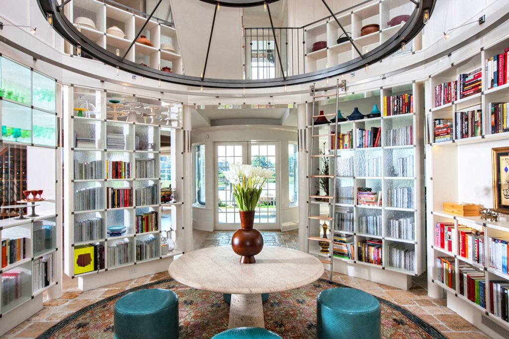 Step Inside this Unique Home with a Glass Rotunda Library