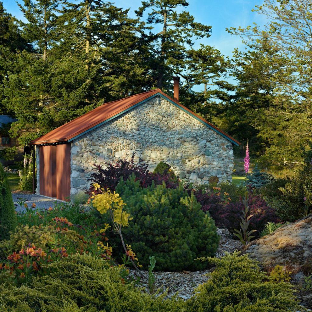 Rustic Guest Studio Cottage with Fieldstone Exterior