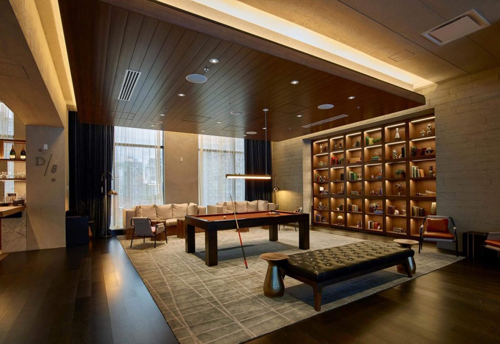 Secret Hidden Room Behind a Bookshelf at PARQ Vancouver Hotel Bar