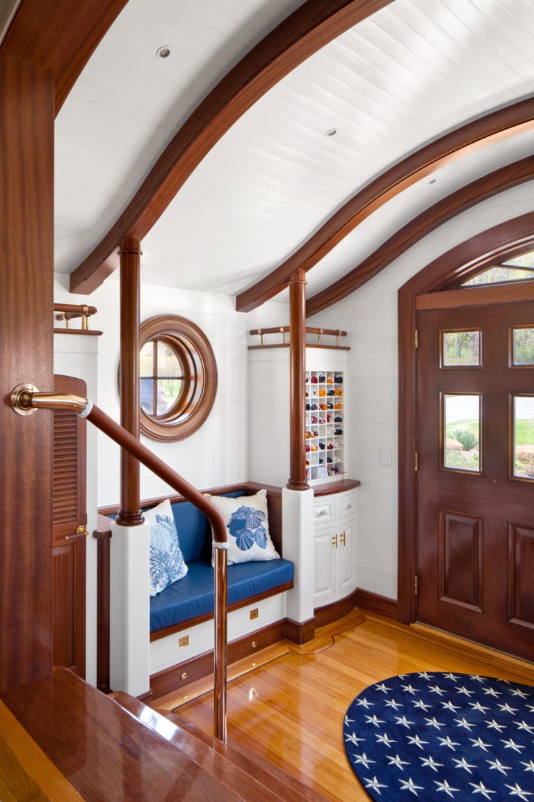Yacht-Like Nautical Themed Home Foyer Interior Design