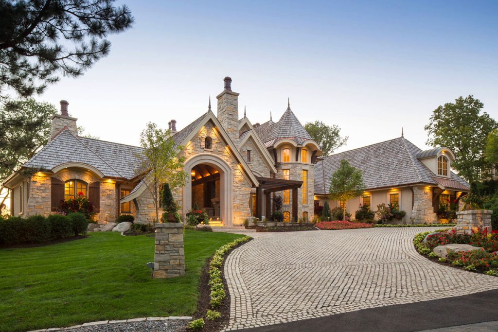 Architecturally Stunning Stone Mansion on Lake Minnetonka