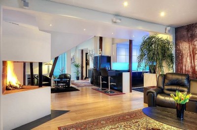 Attractive Loft Apartment With Exposed Beams | iDesignArch | Interior ...