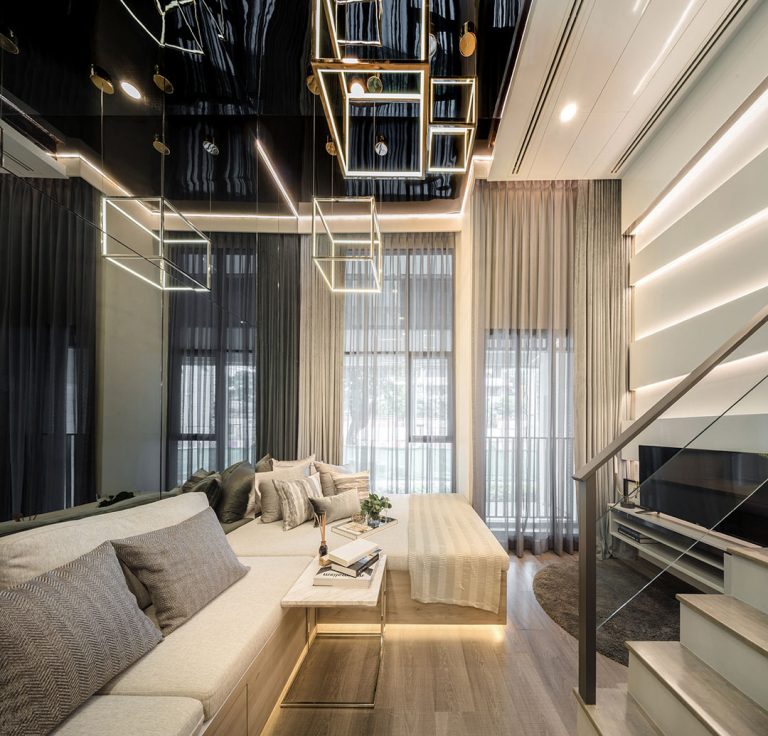 Luxurious Compact Modern Condo Apartment with Double Height Ceiling
