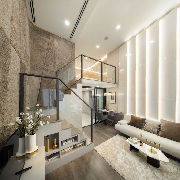 Luxurious Compact Modern Condo Apartment with Double Height Ceiling