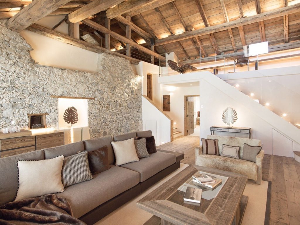 Restored 17th Century Alpine Stone House in Switzerland with Modern ...