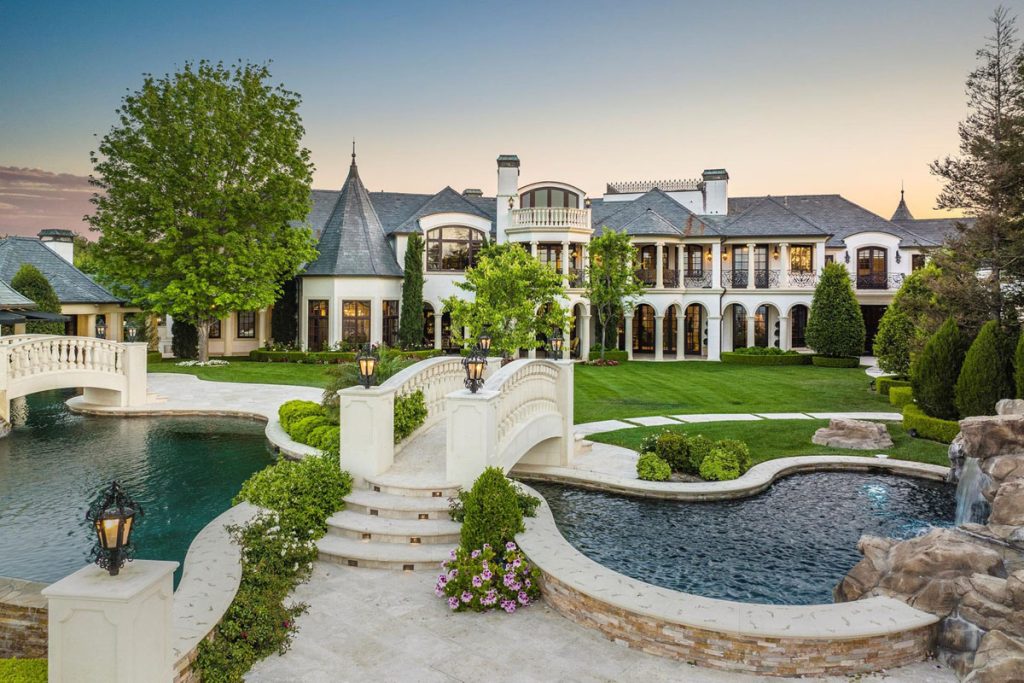 Classical French Style Estate on Lushly Landscaped Grounds