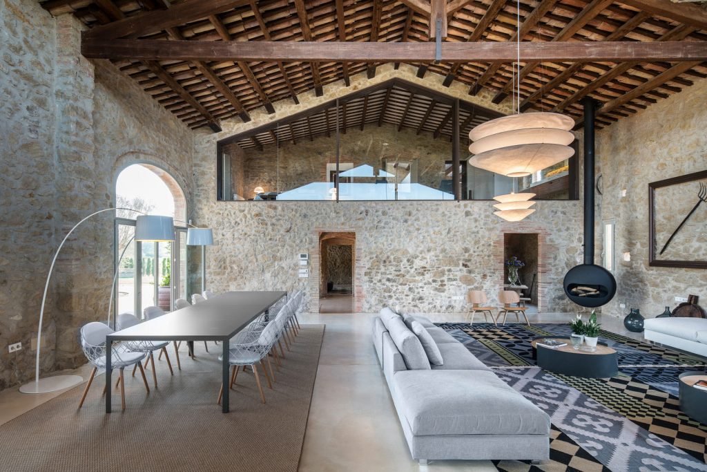 An Ancient Stone Manor Transformed Into A Rustic Contemporary Country ...
