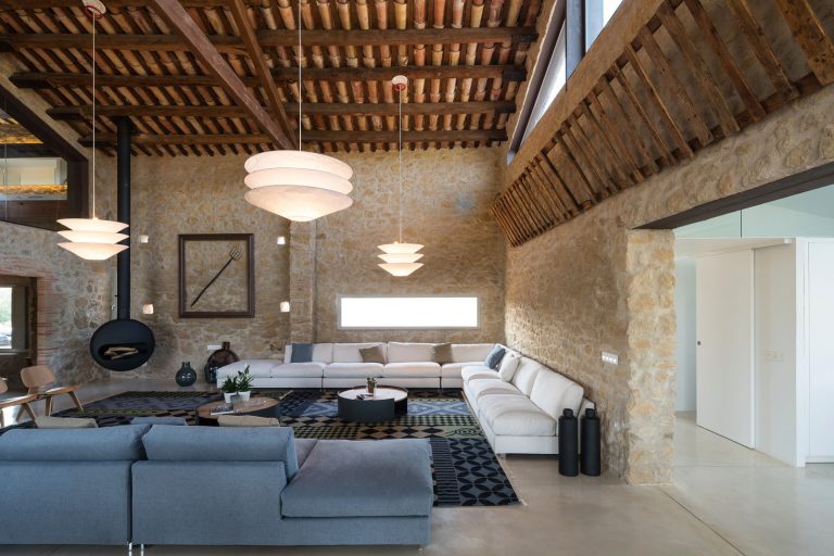 An Ancient Stone Manor Transformed Into A Rustic Contemporary Country ...