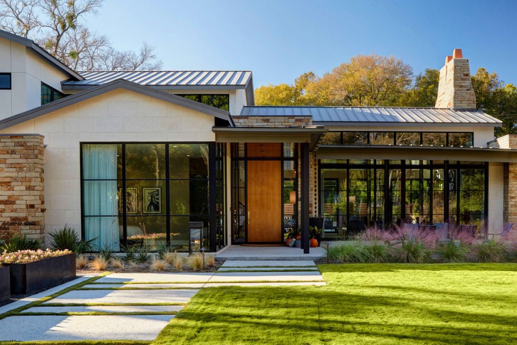 New Construction Home with Mid-Century Modern Architecture