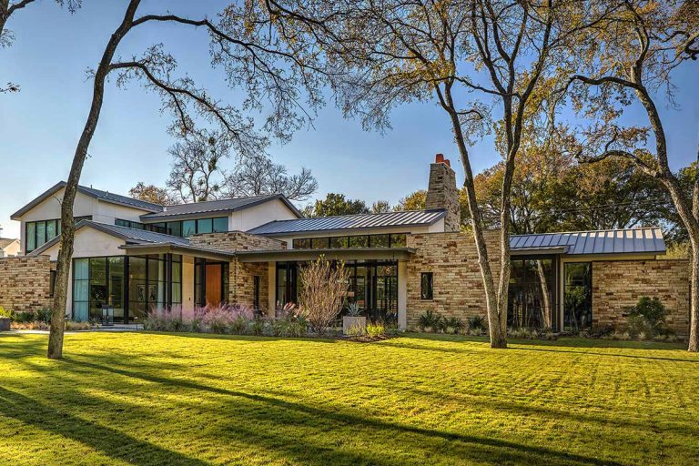 New Construction Home with Mid-Century Modern Architecture