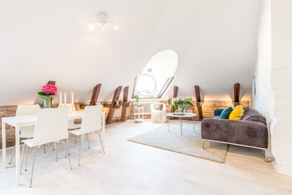 Dream Attic Apartment In Stockholm With Preserved Wood Beams ...