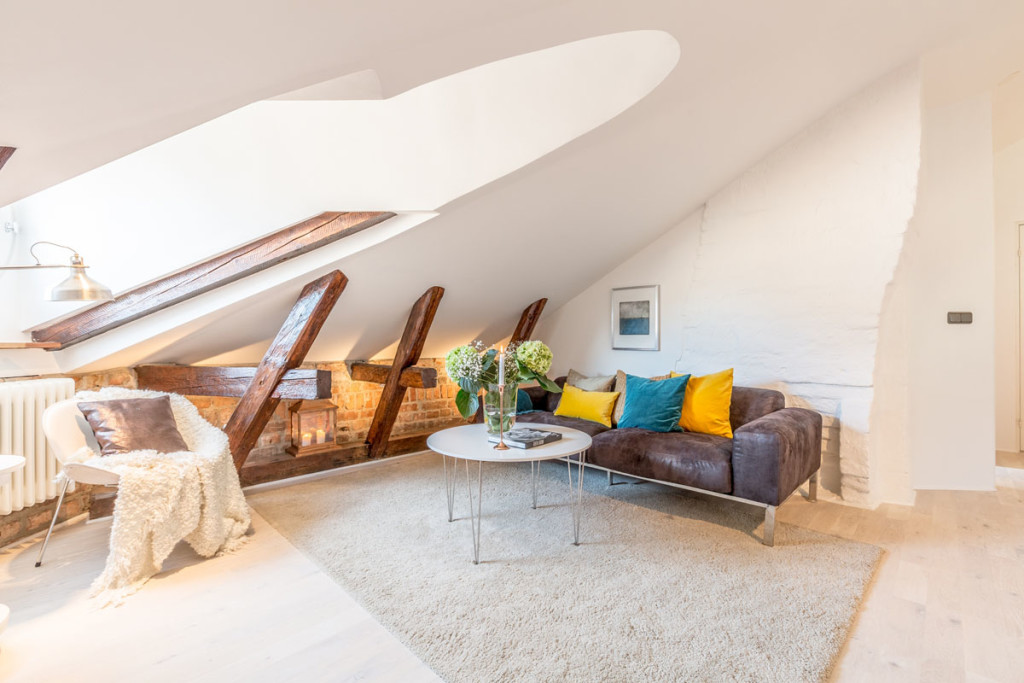 Dream Attic Apartment In Stockholm With Preserved Wood Beams ...