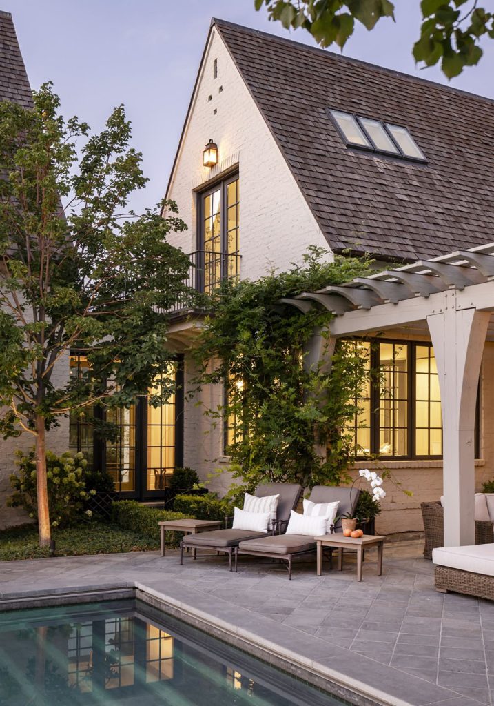 Modern English Style Cottage in Utah with Mountain Background