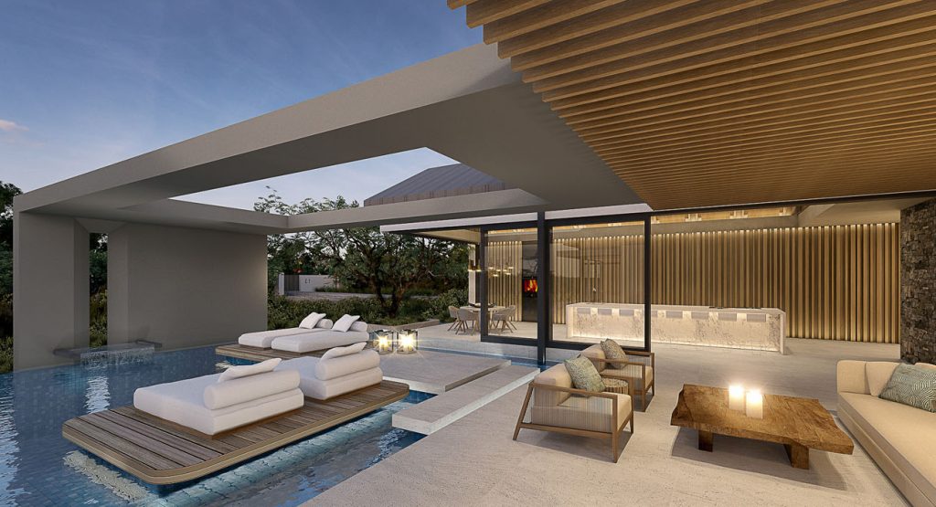 Contemporary Ranch-Style House with Strong Timber and Stone Features ...