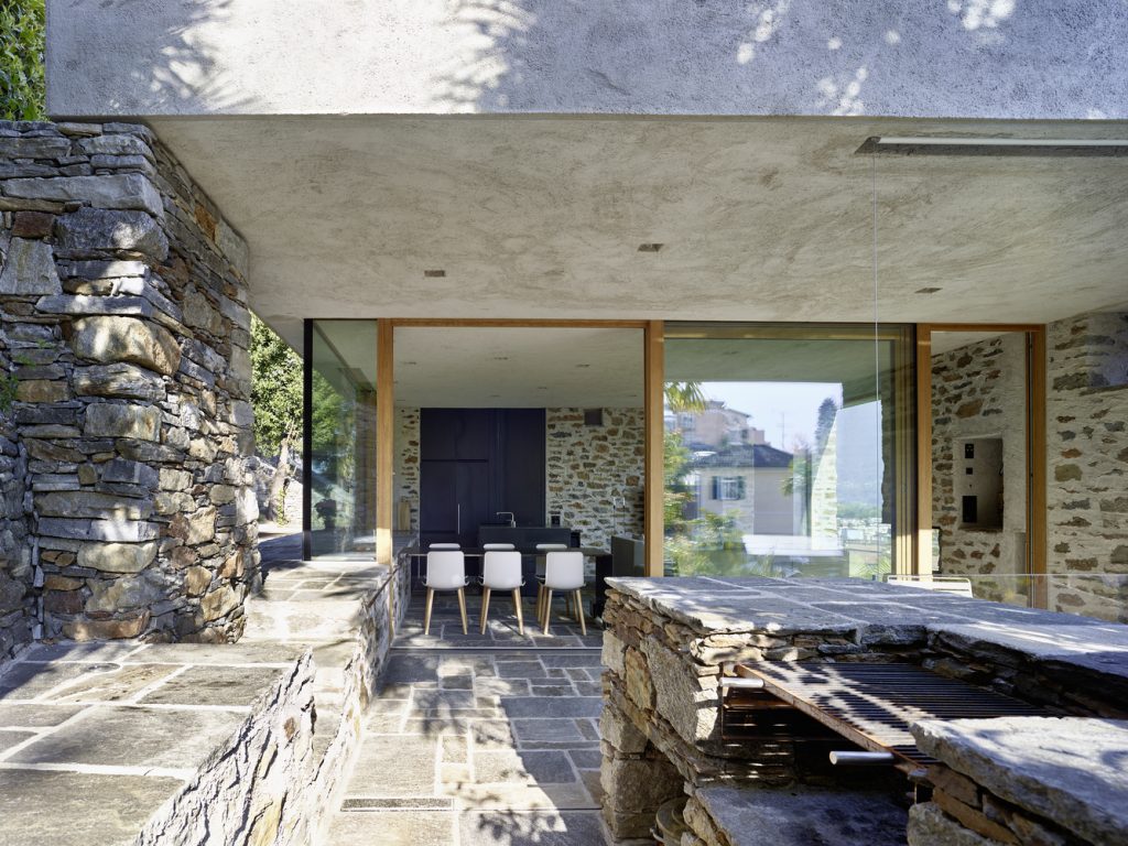 Modern Stone House with Terraced Garden Overlooking Lake Maggiore in ...