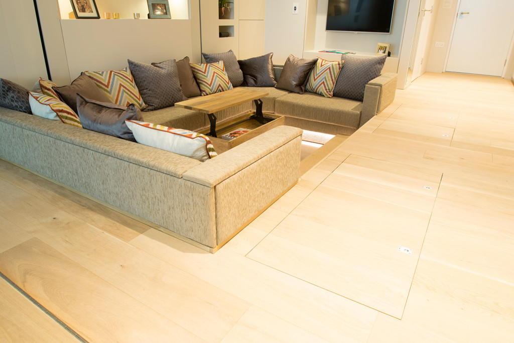 Modular Studio Apartment With Elevator Bed And Disappearing Dining ...