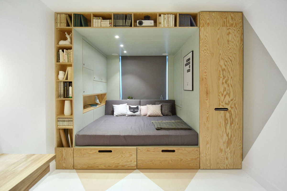 Stylish Bedroom Design For Teenager With Multifunctional Box ... Stylish Bedroom Design For Teenager With Multifunctional Box ...