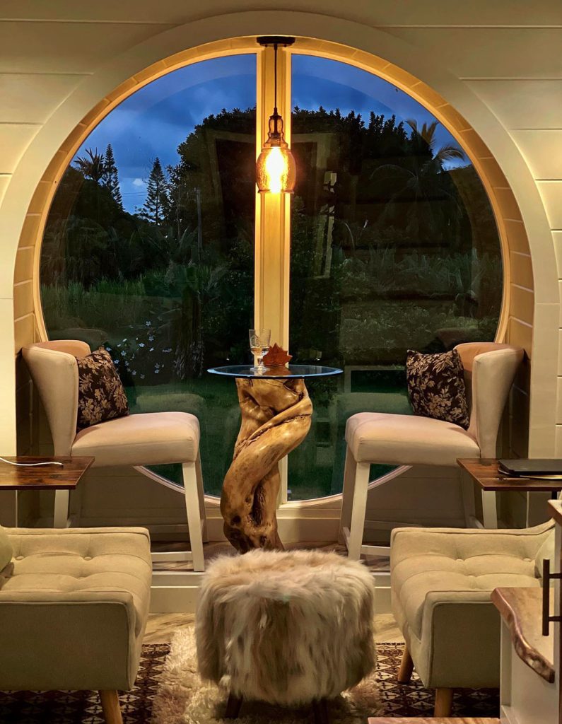 Unique Tiny House on Wheels with Large Round Window